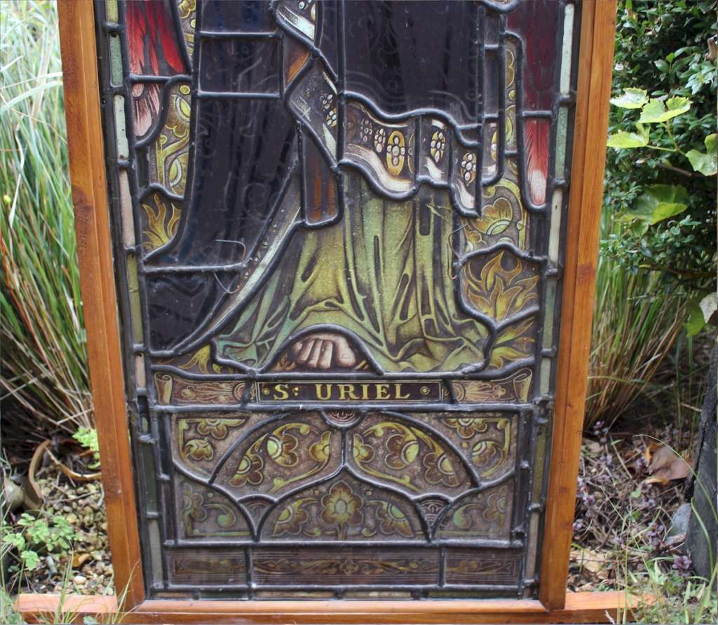 Victorian pre-raphaelite stained glass angel. | SOLD | Art Furniture