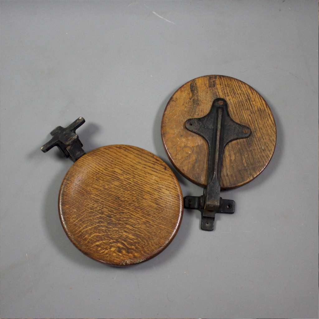 Oak folding train conductors seat | LATEST STOCK | Art Furniture